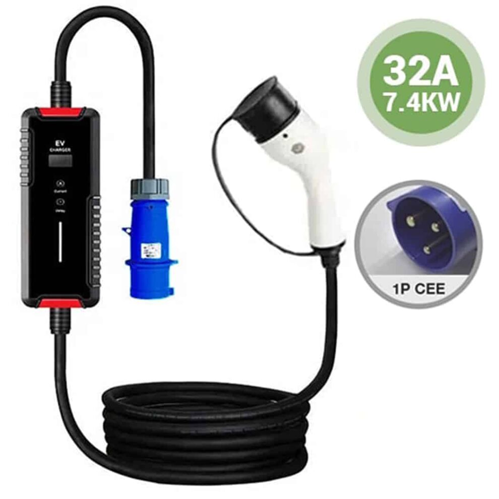 Type 2 CEE Charger 3 Phase 32A 22kW For 380-415V 32A CEE Socket